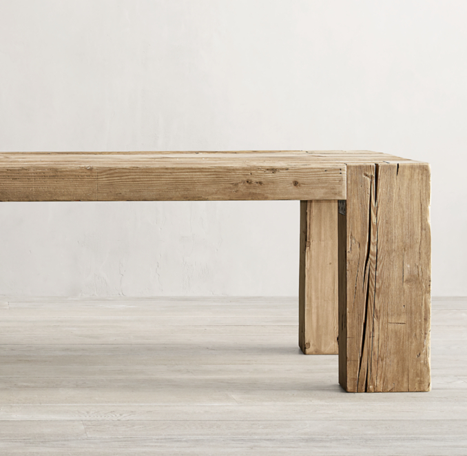 Reclaimed English Beam Rectangular Dining Table