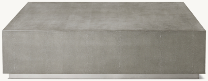 Graydon Shagreen Plinth Square Coffee Table | RH