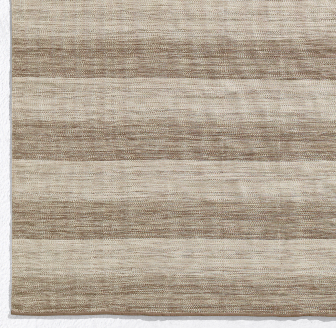 Perennials® Performance Heathered Stripe Outdoor Rug Swatch - Mocha