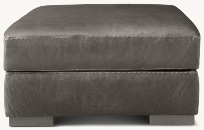Modena Leather Ottoman | RH