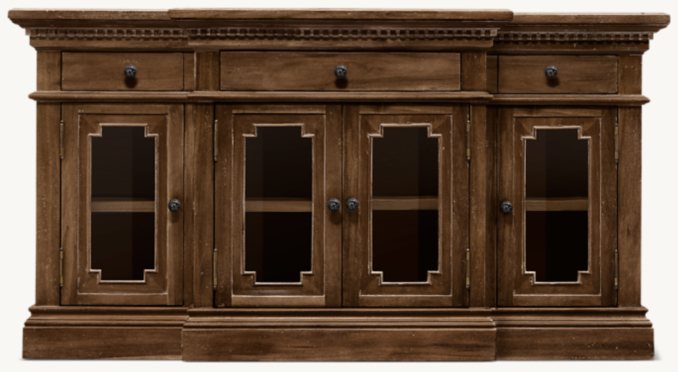 St. James Glass 60" Media Console | RH
