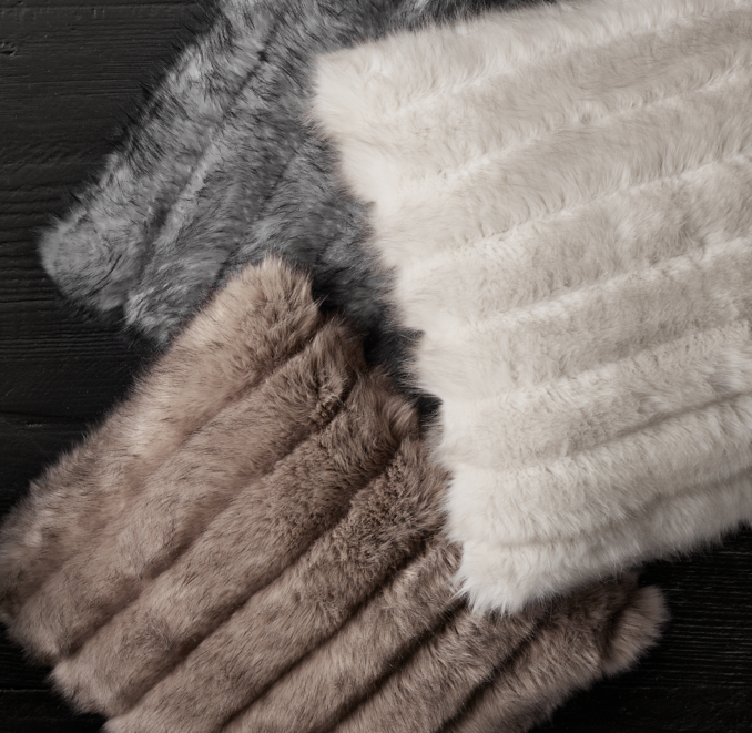 Channel Faux Fur Floor Cushion