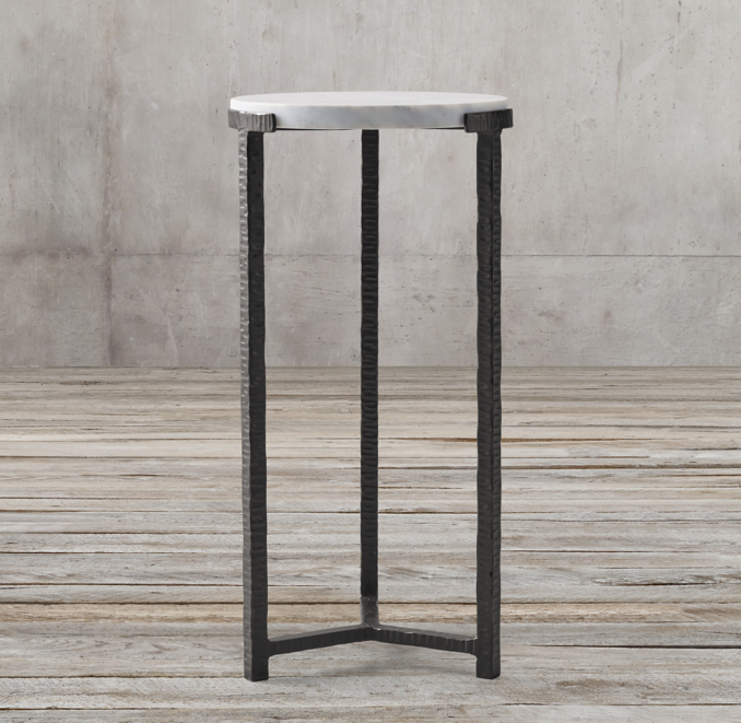 Cannon Forged Iron Round Cocktail Side Table