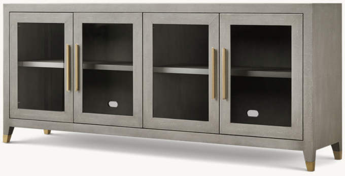Graydon Shagreen Glass 4 Door Sideboard RH