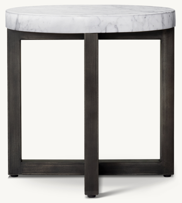 Torano Marble Round Side Table | RH