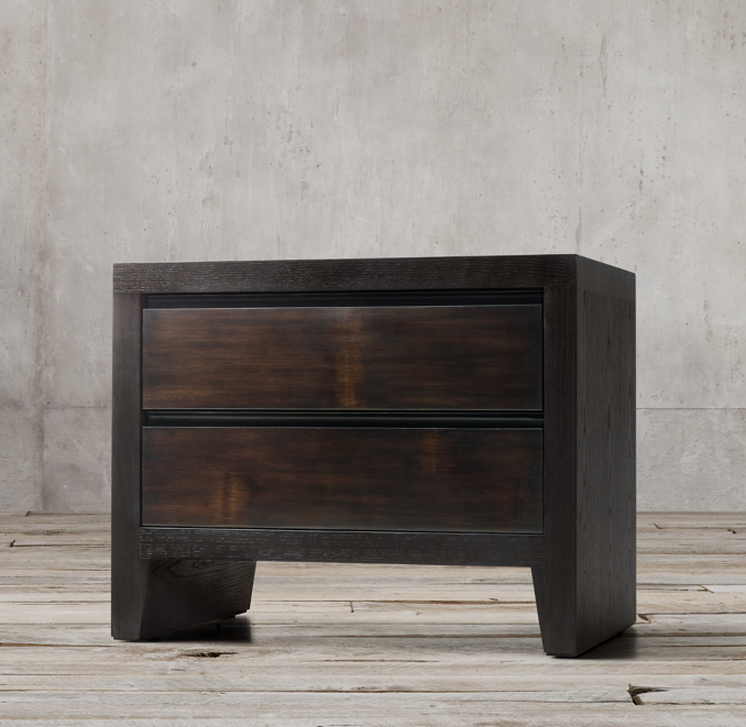 Wyeth Split Bamboo Closed Nightstand