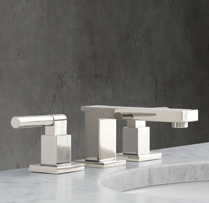 Modern Lever-Handle 8" Widespread Low-Profile Faucet