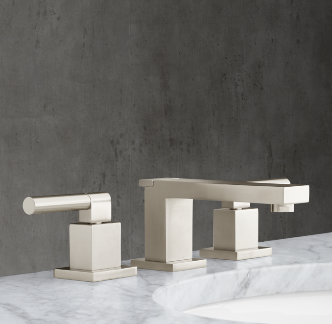 Modern Lever-Handle 8" Widespread Low-Profile Faucet