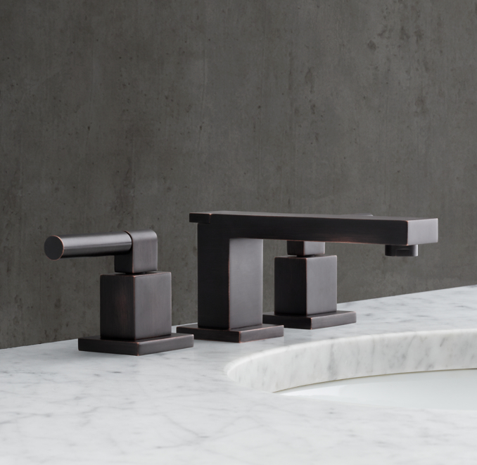 Modern Lever-Handle 8" Widespread Low-Profile Faucet