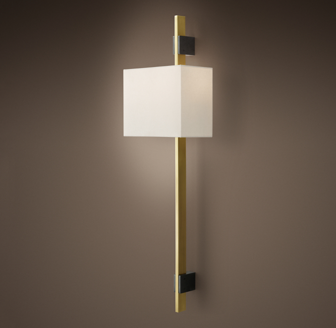 Vela Rectangular Bar Sconce - Rectangular Shade