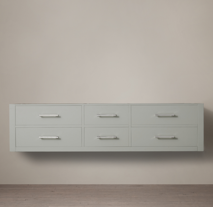 Hutton Double Floating Vanity Base