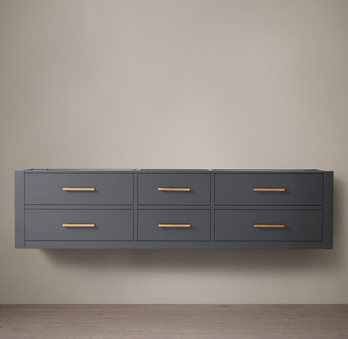 Hutton Double Floating Vanity Base