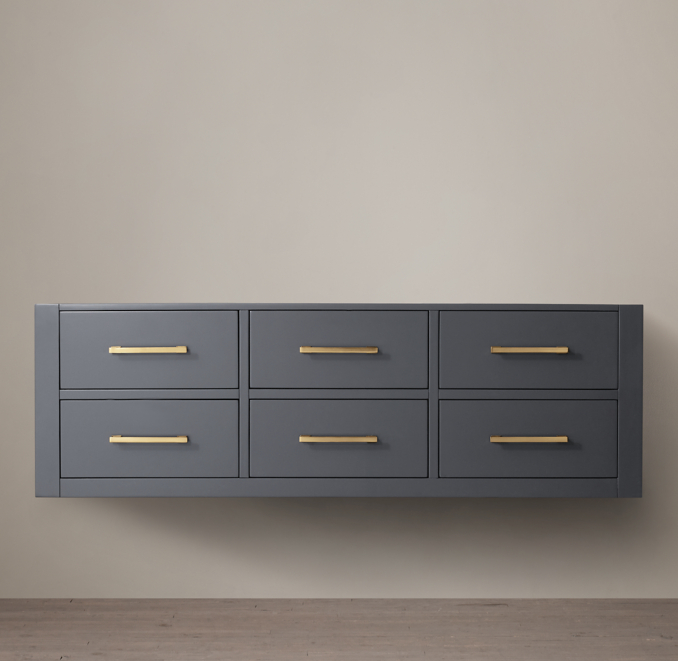 Hutton Single Extra-Wide Floating Vanity Base