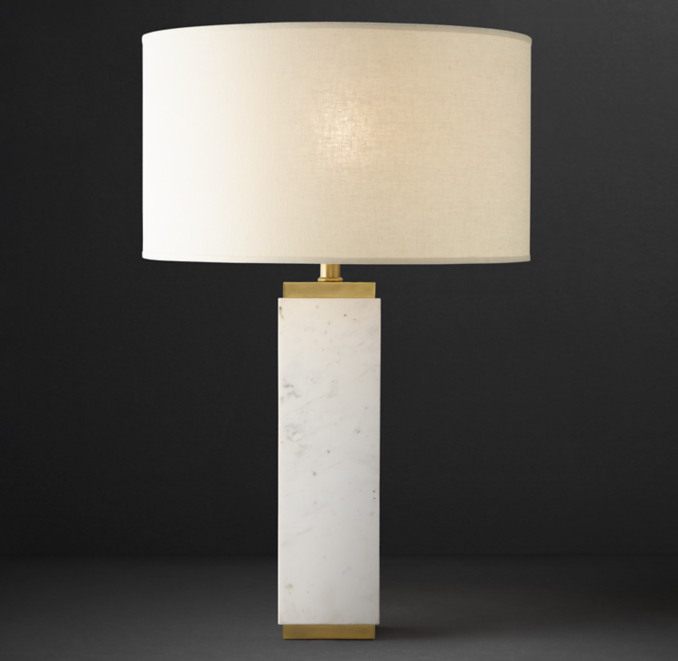 Square Column Marble Table Lamp