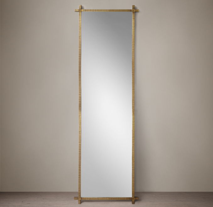 Ribbed Cross-Corner Mirror