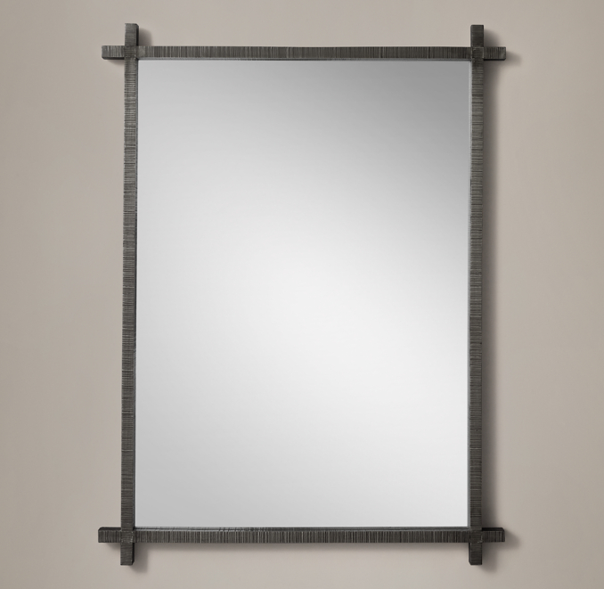 Ribbed Cross-Corner Mirror