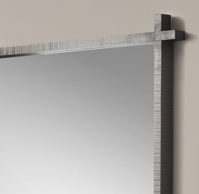 Ribbed Cross-Corner Mirror