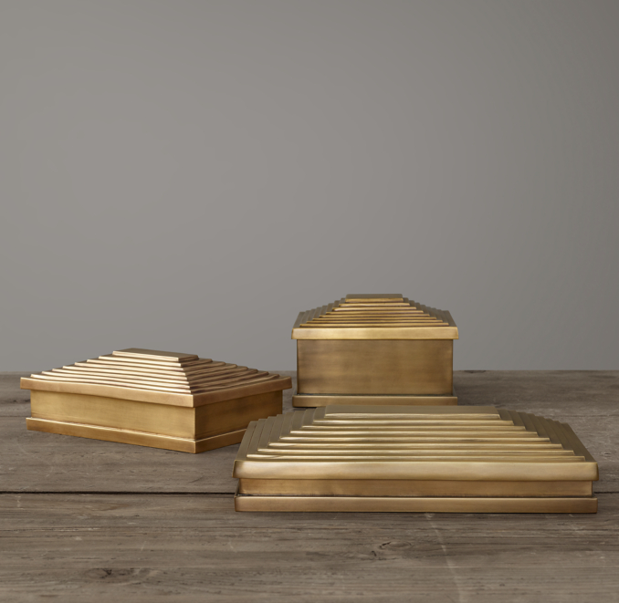 Stepped Pyramid Brass Box Collection