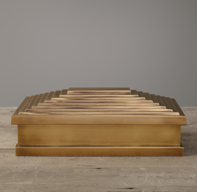 Stepped Pyramid Brass Box - Small