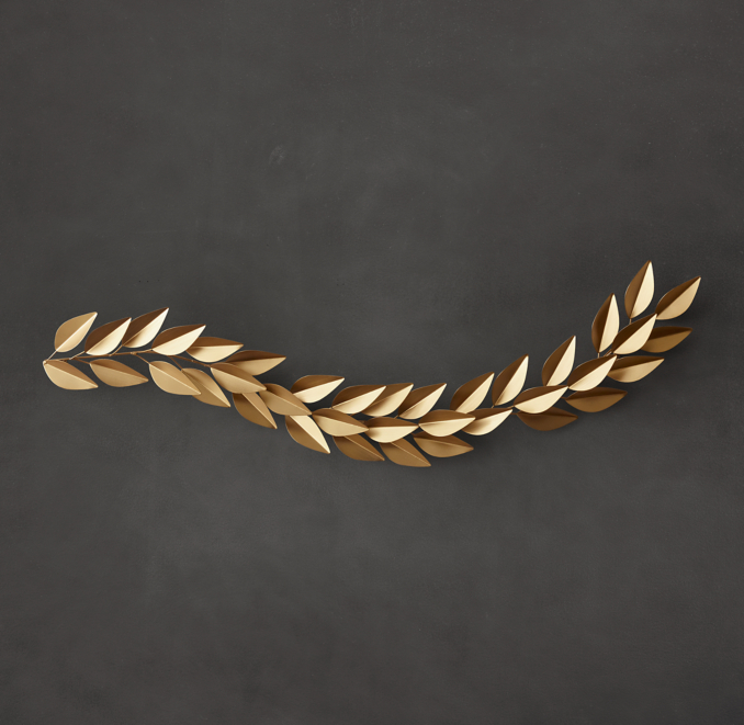 Laurel Leaf Garland - Brass | RH