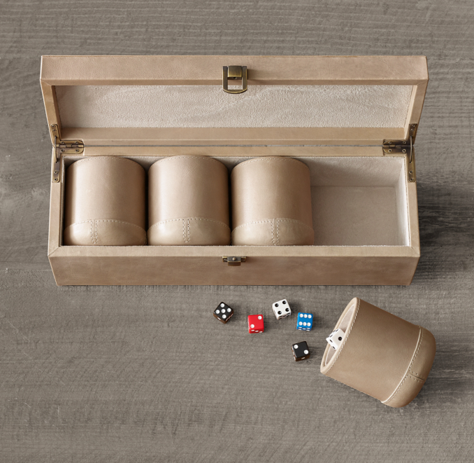 Leather Dice Cup Set | RH TEEN