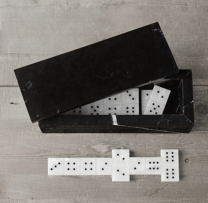 Marble Dominoes Set