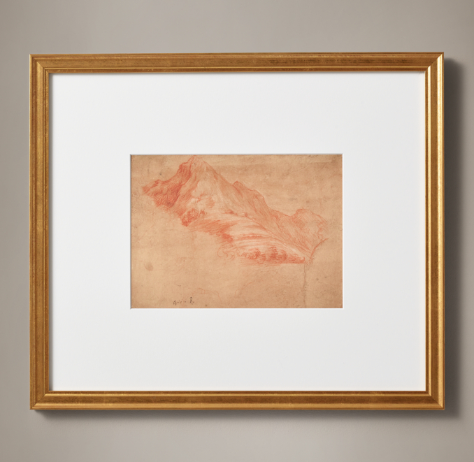 Old Masters Drawings: Mountain Landscape Drawing