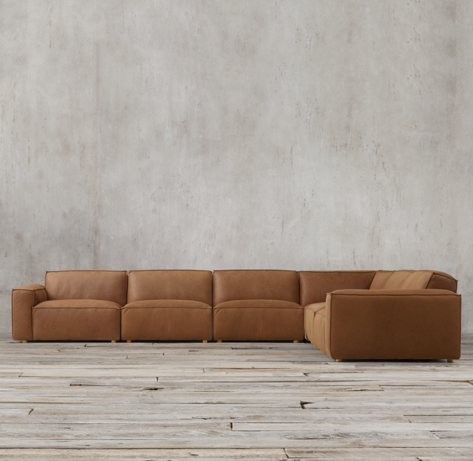 Como Modular Leather L-Sectional | RH