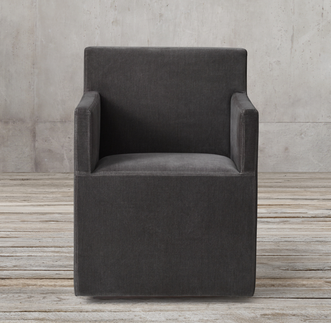 Ellison Track Arm Fabric Dining Armchair