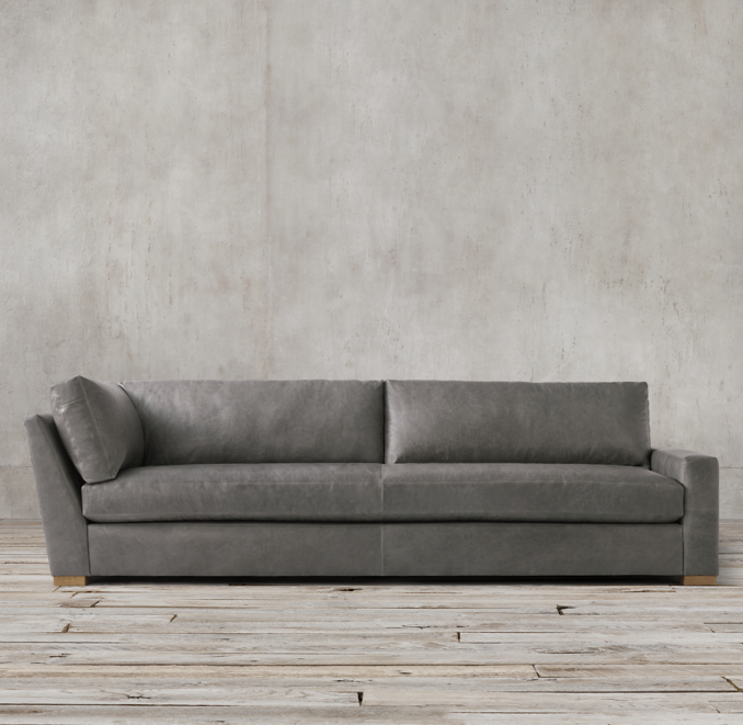 Maxwell Leather Right-Arm Return Sofa