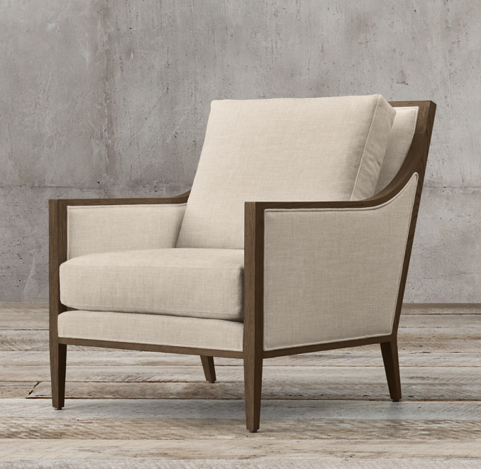 French Contemporary Slope Low back chair