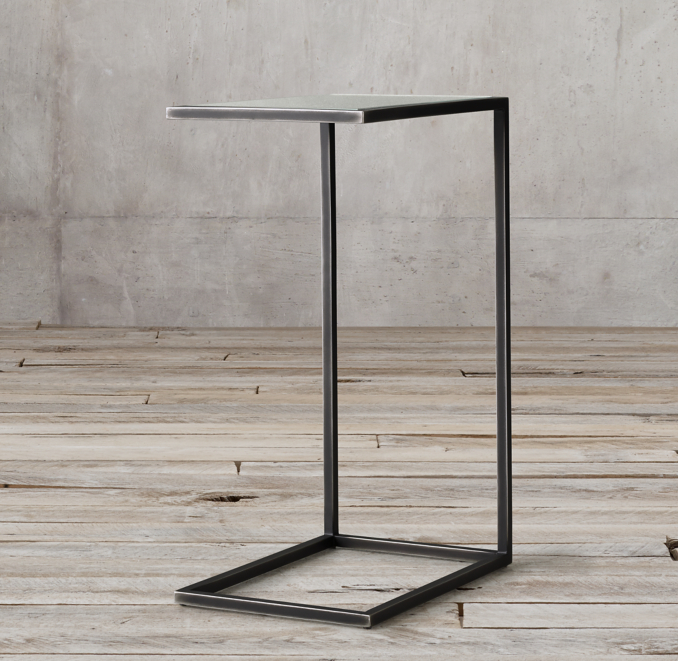 Strand Mirrored Rectangular Cocktail Side Table