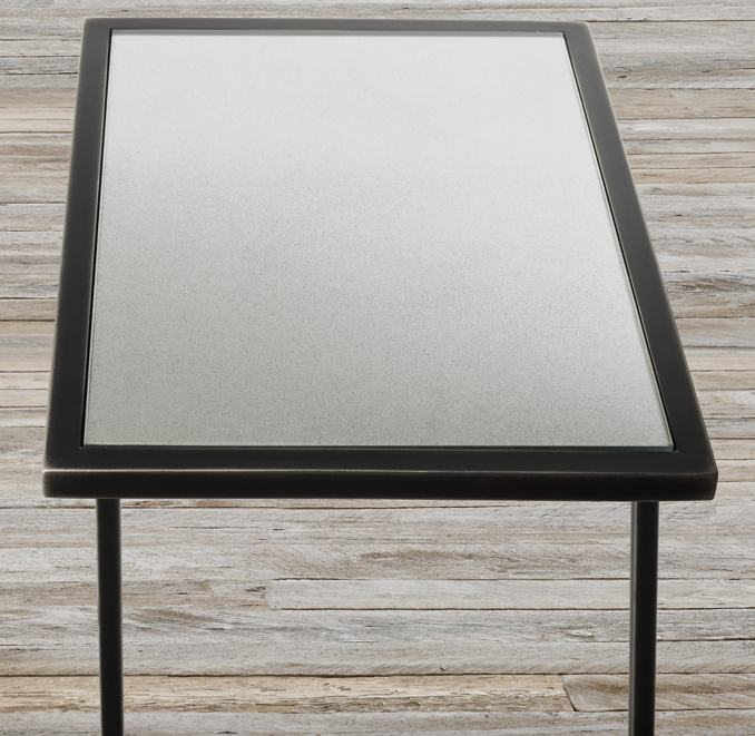 Strand Mirrored Rectangular Cocktail Side Table