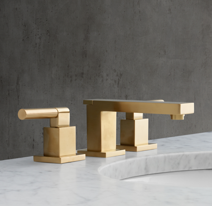 Modern Lever-Handle 8" Widespread Low-Profile Faucet