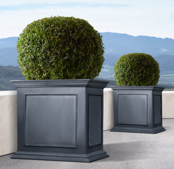 Estate Zinc Framed Panel Planter