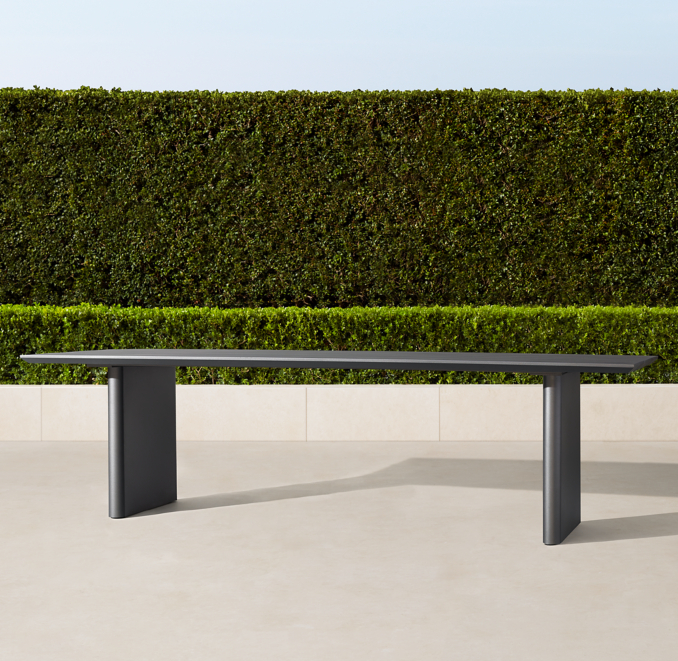 Balmain Aluminum Rectangular Dining Table