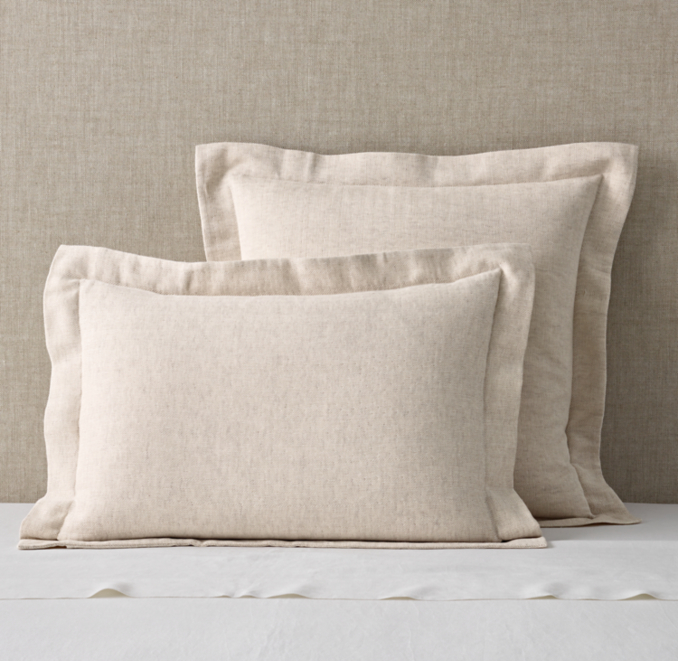 Heathered Herringbone Cotton-Linen Sham