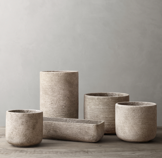 Etched Concrete Vessel Collection