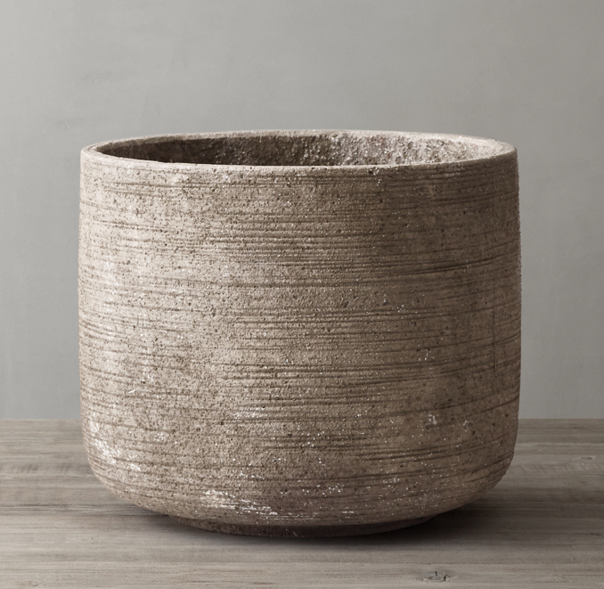 Etched Concrete Vessel - Large