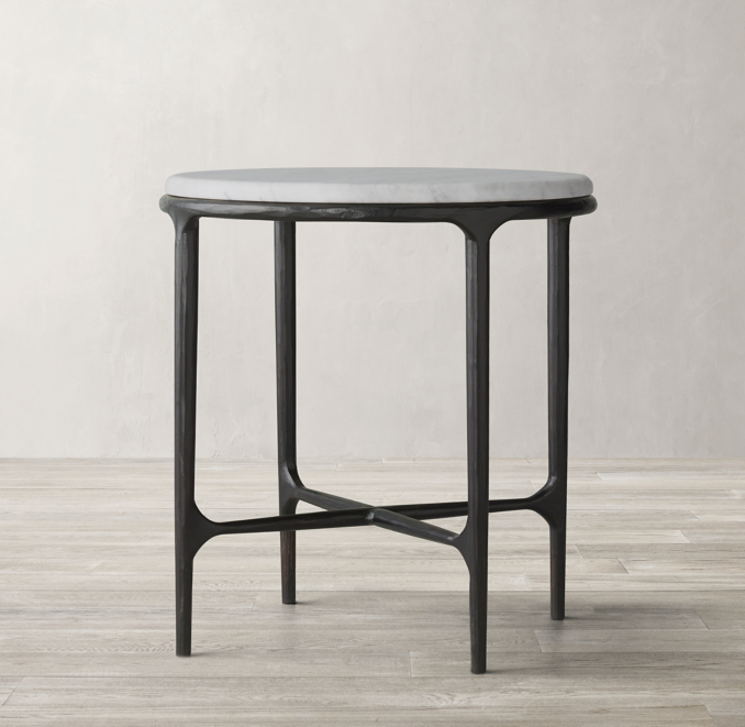 Thaddeus Marble Round Bedside Table