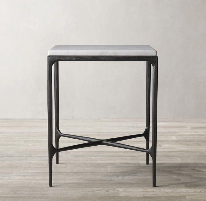 Thaddeus Marble Square Bedside Table