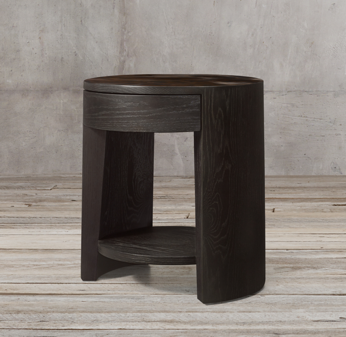 Wyeth Split Bamboo Round Bedside Table