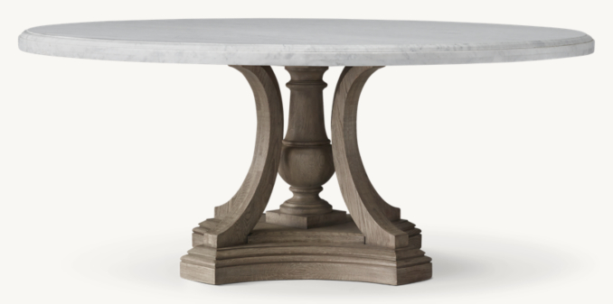 St. James Marble Round Dining Table Collection | RH