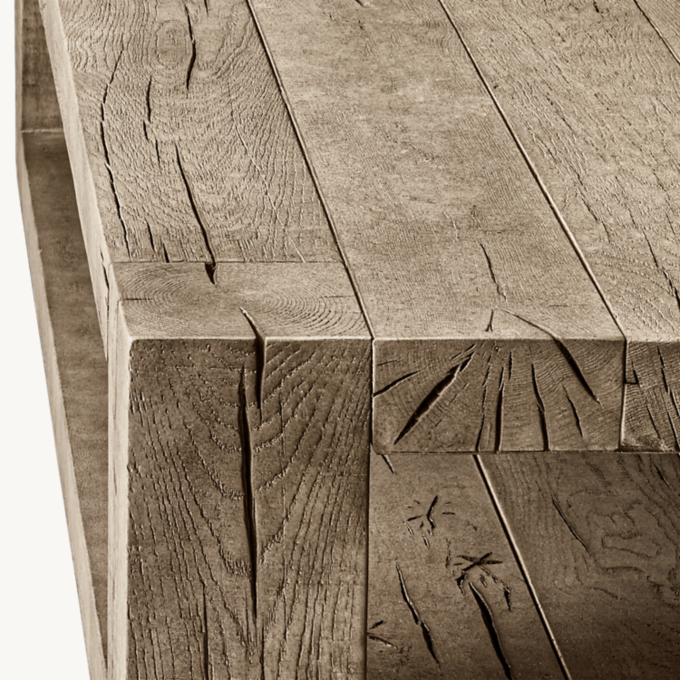 Aspen French Oak Open Coffee Table RH