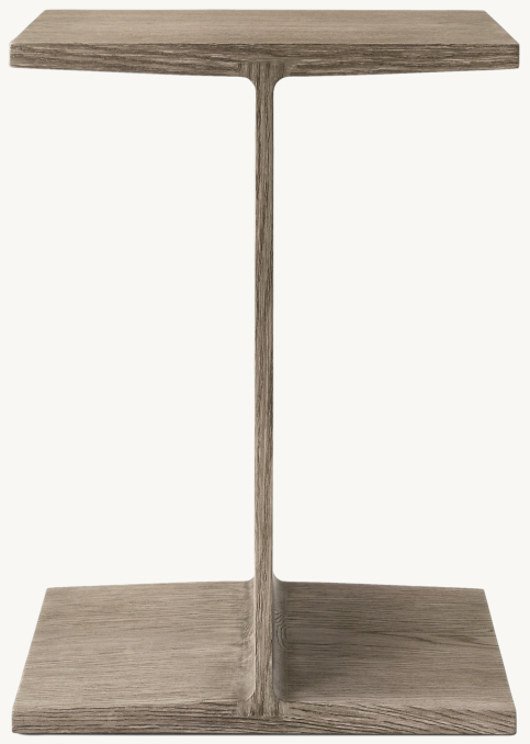 I-Beam Wood Square Side Table | RH