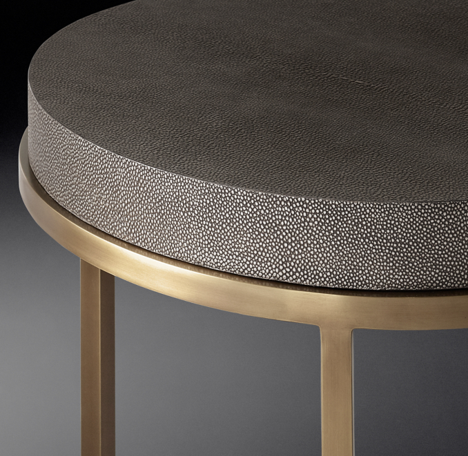 Nicholas Shagreen Round Side Table