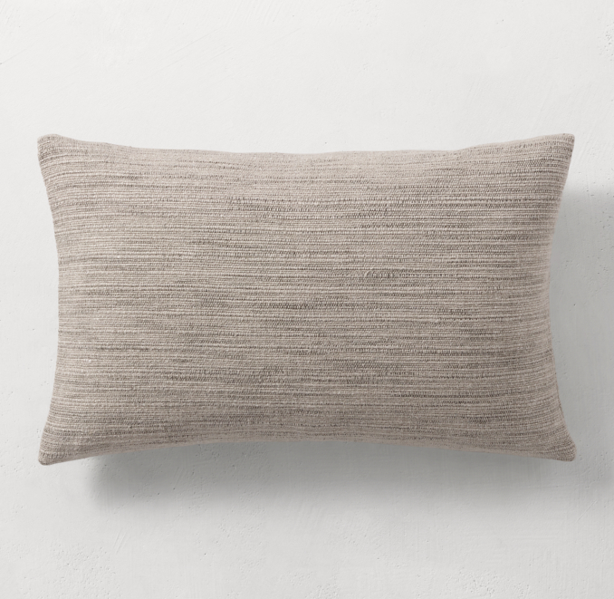 Italian Marled Linen Pillow Cover - Lumbar