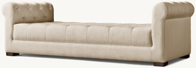 Modena Chesterfield Bench with Tufted Seat | RH TEEN