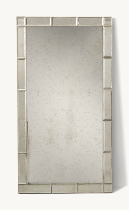 French Beveled Glass Floor Mirror RH TEEN