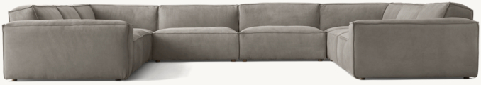Como Modular Leather U-Sofa Sectional
